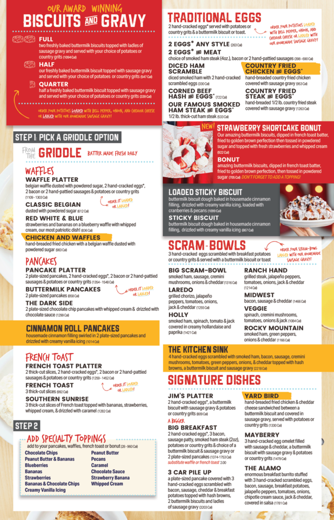 Breakfast & Lunch Menu | The Big Biscuit